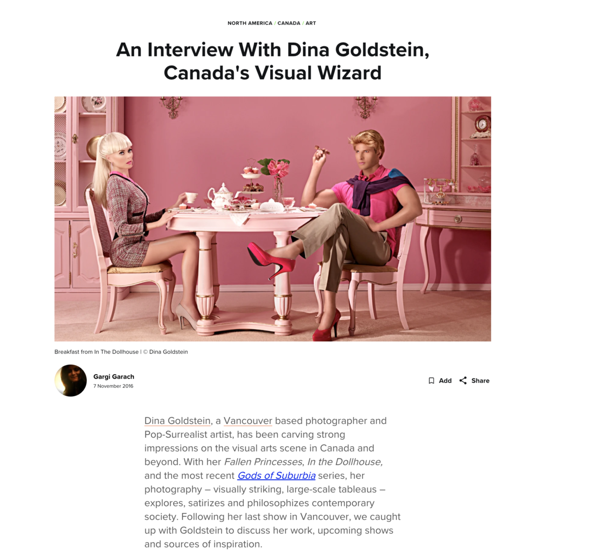 Recent News - Dina Goldstein
